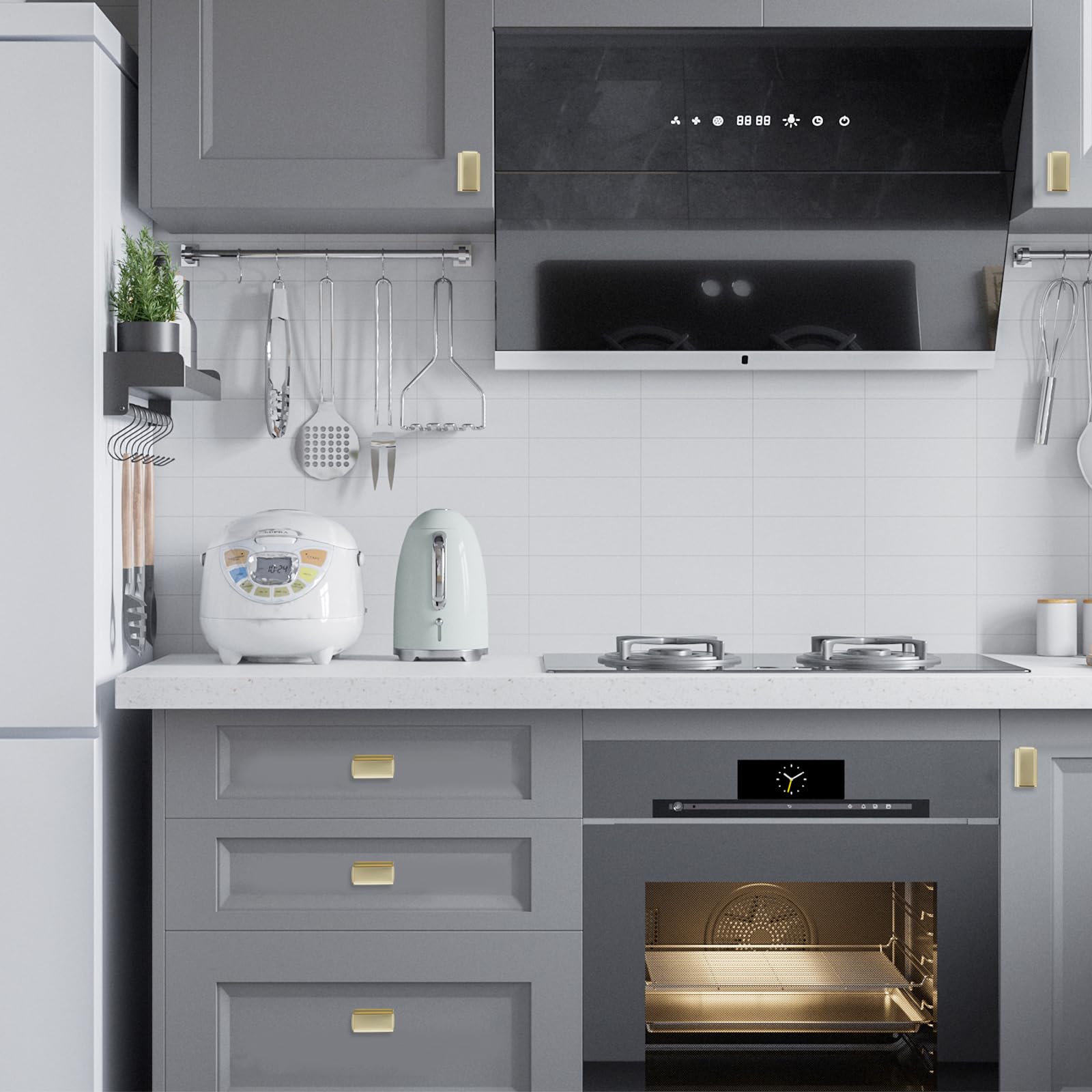 Snapklik.com : Homdiy 25 Pack Brass Cabinet Knobs Gold Dresser Knobs ...