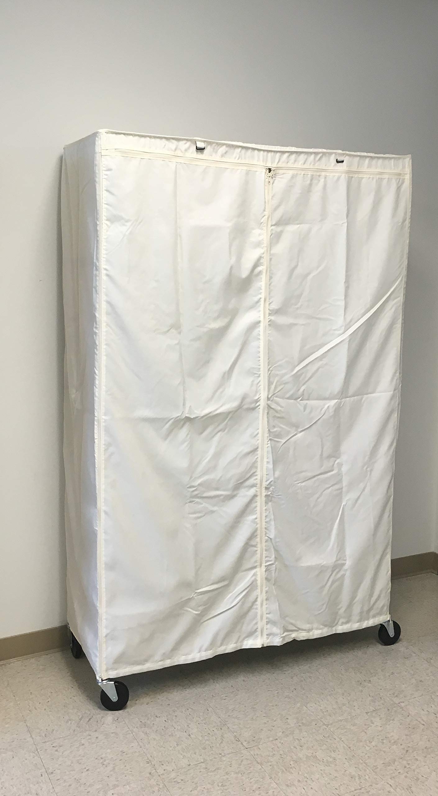 Storage Shelving Unit Cover Fits Racks 36 W X 18 D X 72 H In Off White ...