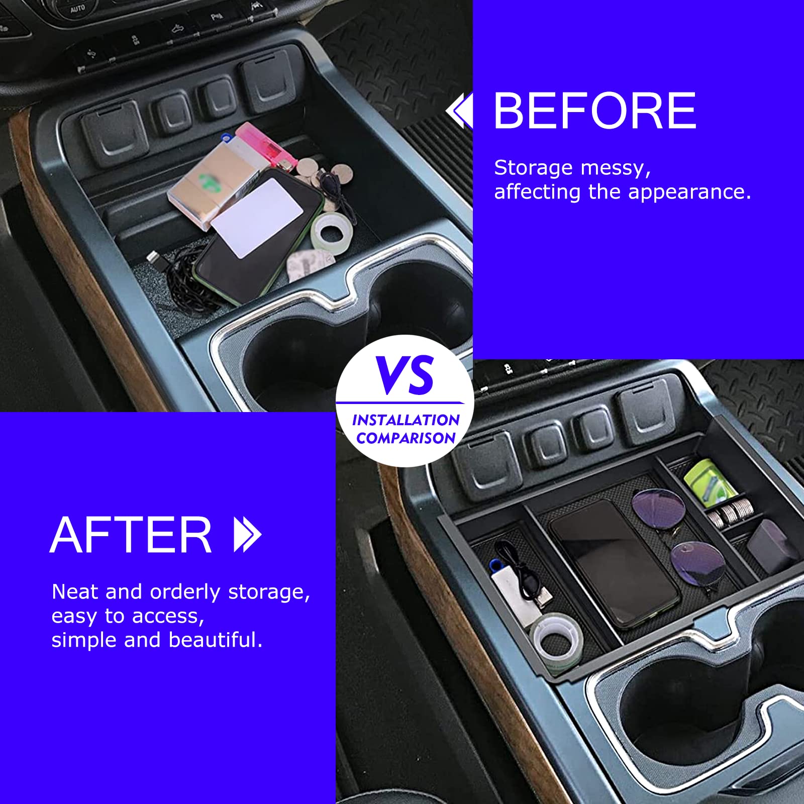 Snapklik.com : XXCIWP Center Console Organizer For 2014-2018 GMC Sierra ...