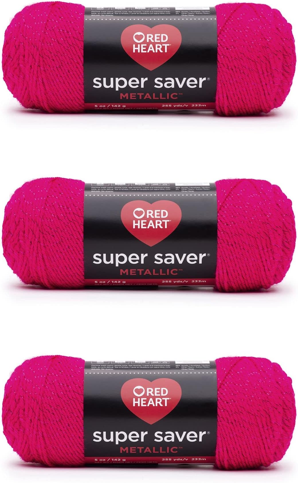 Amazon.com: Red Heart Super Saver Yarn 718 Shocking Pink