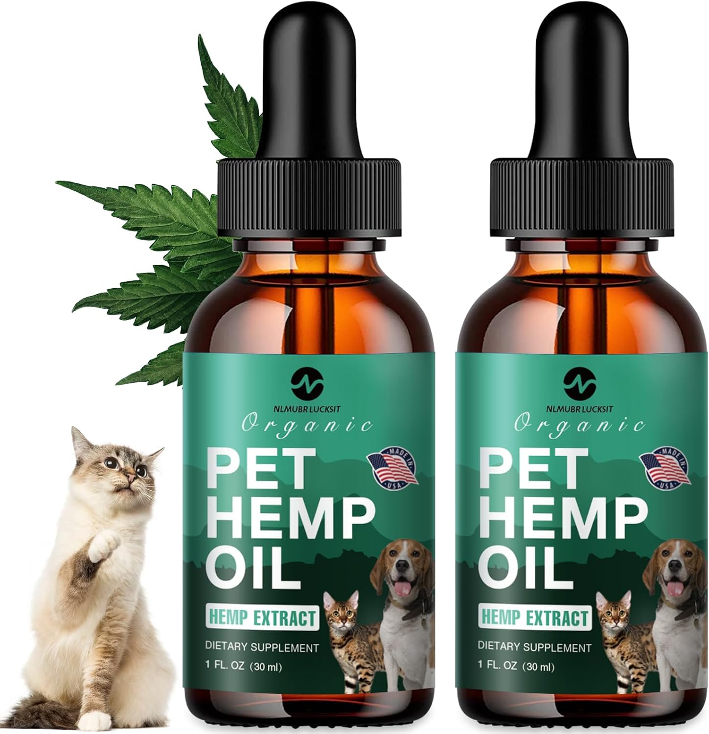 Amazon.com: (2 Pack) Hemp Oil for Dogs and Cats - Helps Pets with ...