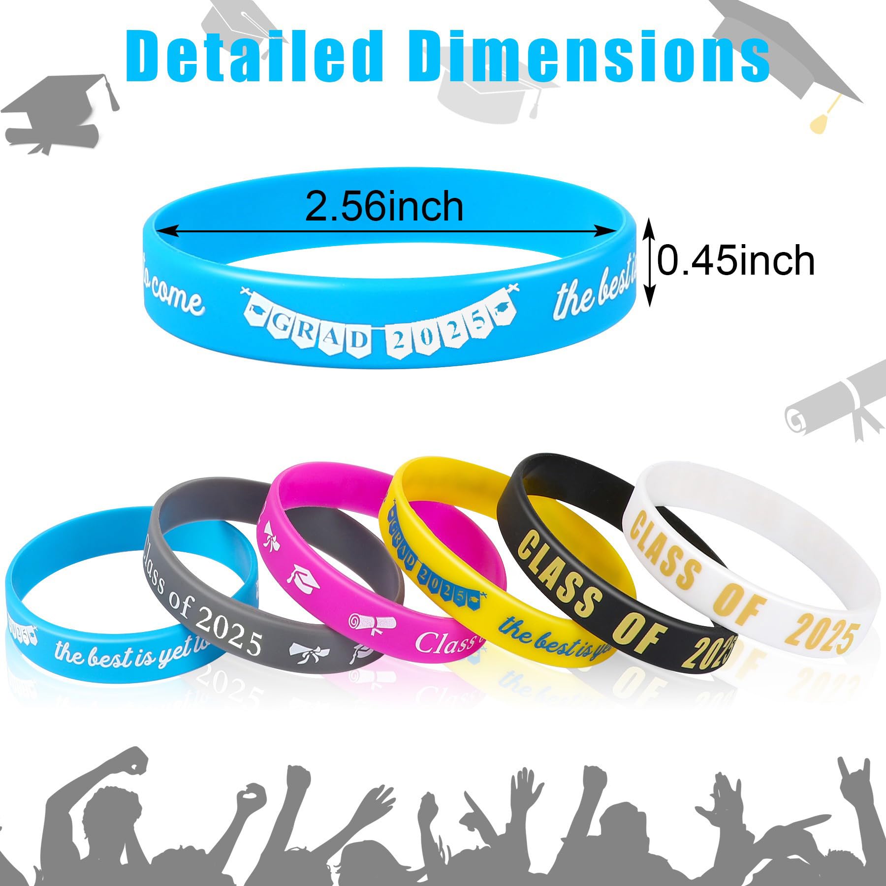 Snapklik.com : Class Of 2025 Graduation Silicone Bracelets, Congrats ...