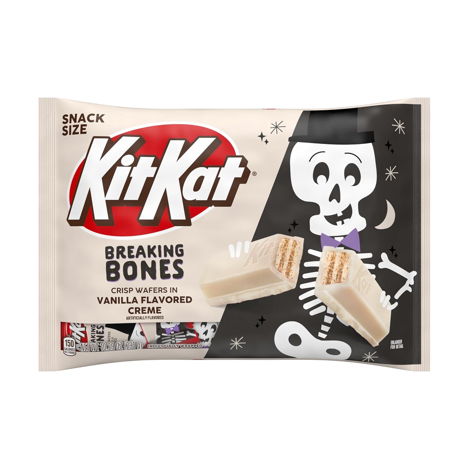 Amazon.com : HAL KIT KAT Vanilla Breaking Bones Snack Size Laydown Bag ...