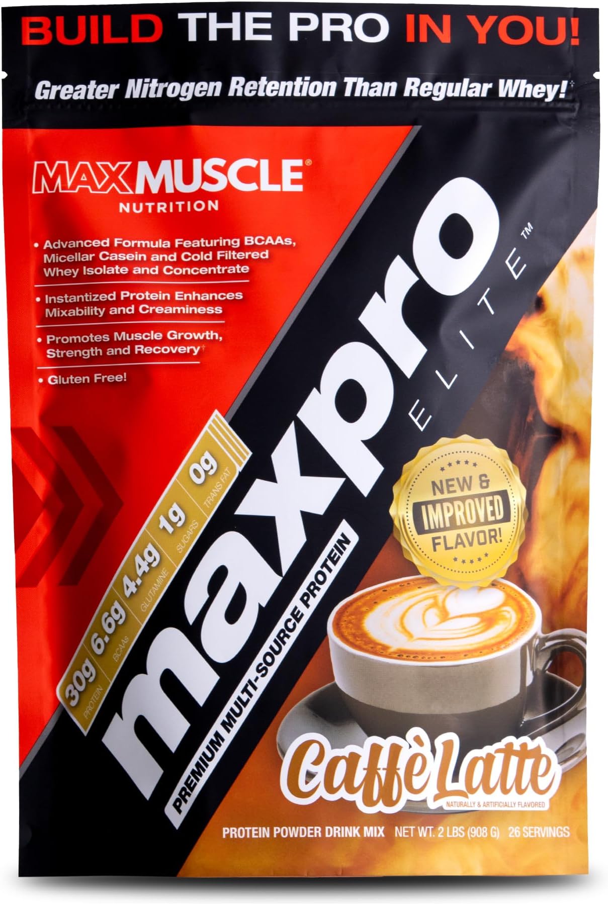 Amazon.com: Max Muscle Maxpro Elite Premium Multi-Sourced 30g Whey ...