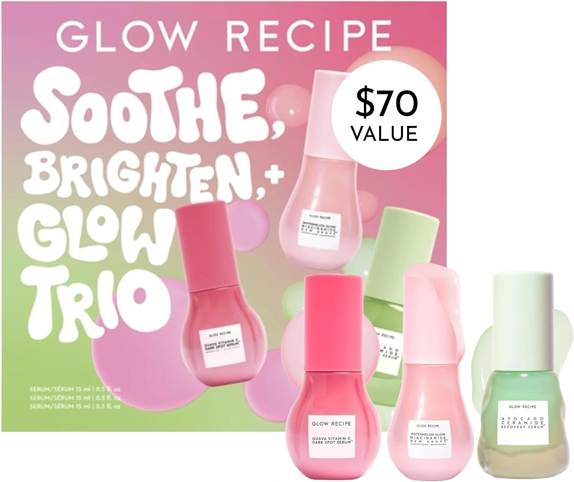 Amazon.com: Glow Recipe Library Skincare Gift Set - Avocado Face Wash + Face Serum + Facial ...