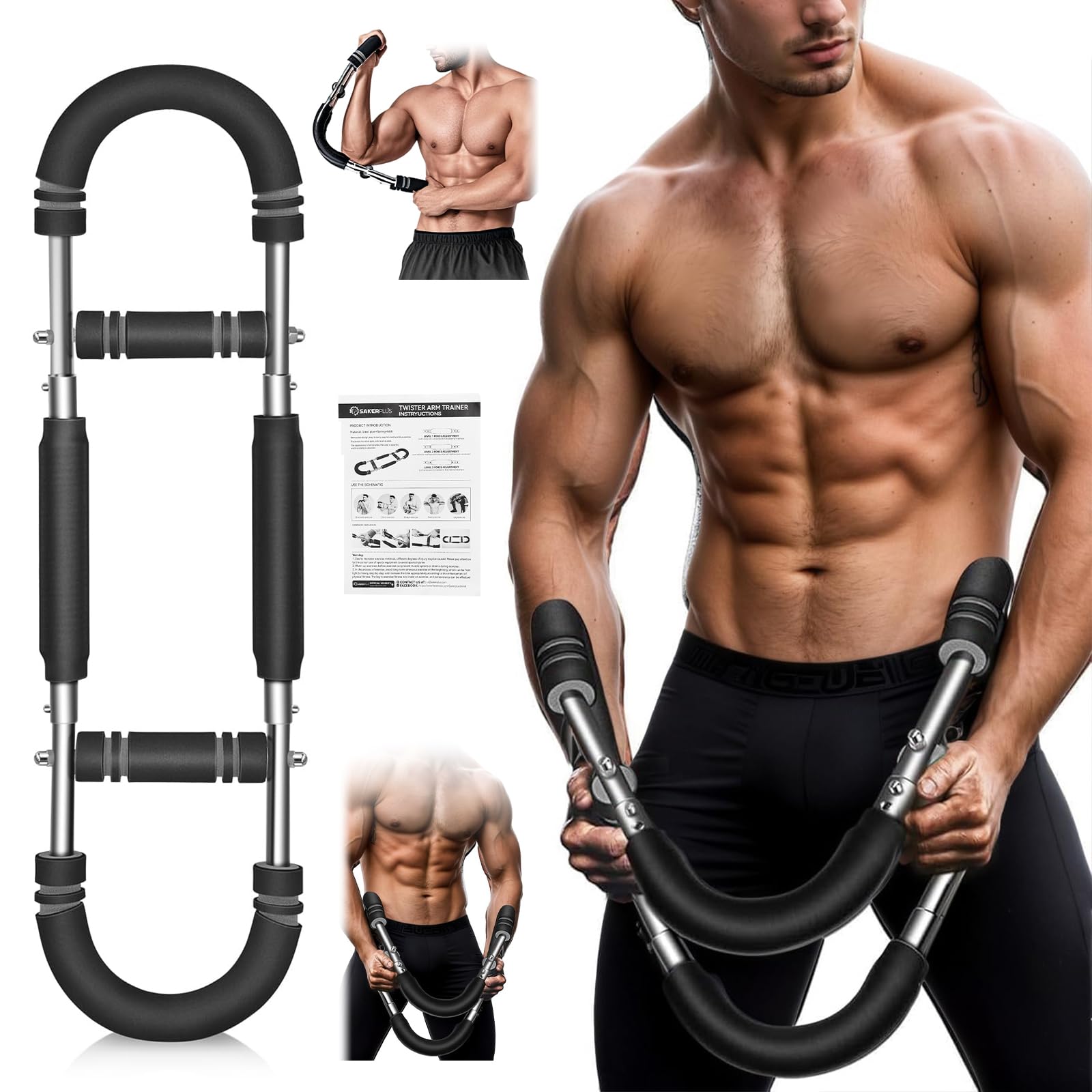 Snapklik.com : Twister Arm Trainer, Adjustable Spring Chest Expander ...