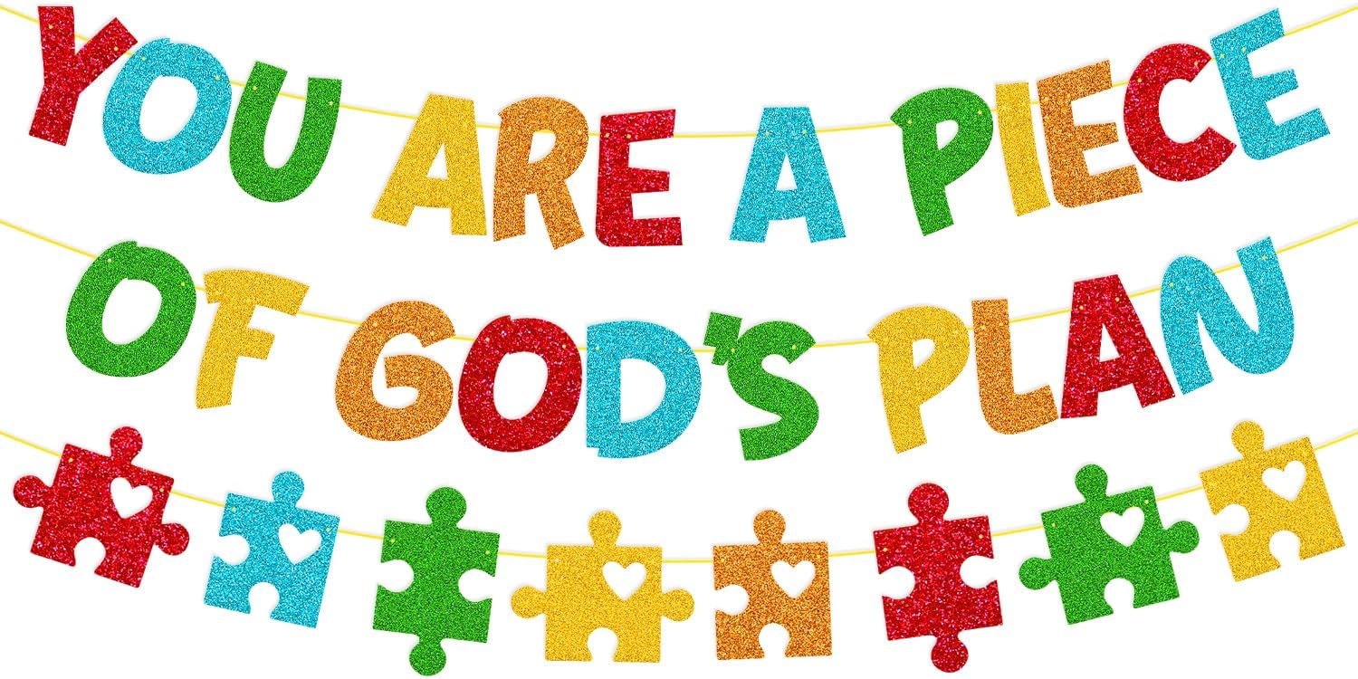 Amazon.com: Sunday School Banner You are a Piece of Gods Plan Banner ...