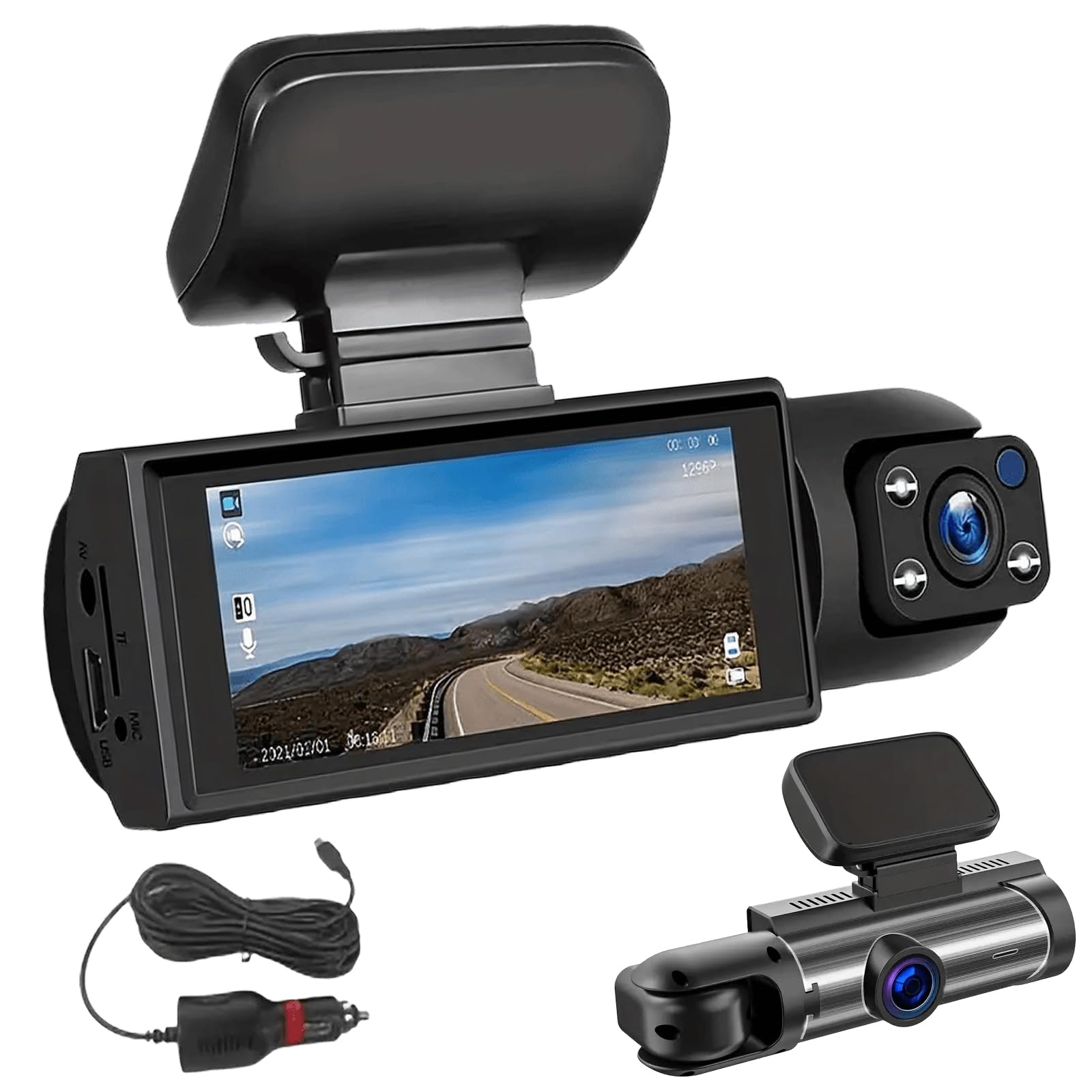 Amazon.com: Shirem Dash Camera, Shirem Dash Cam Front and Rear ...