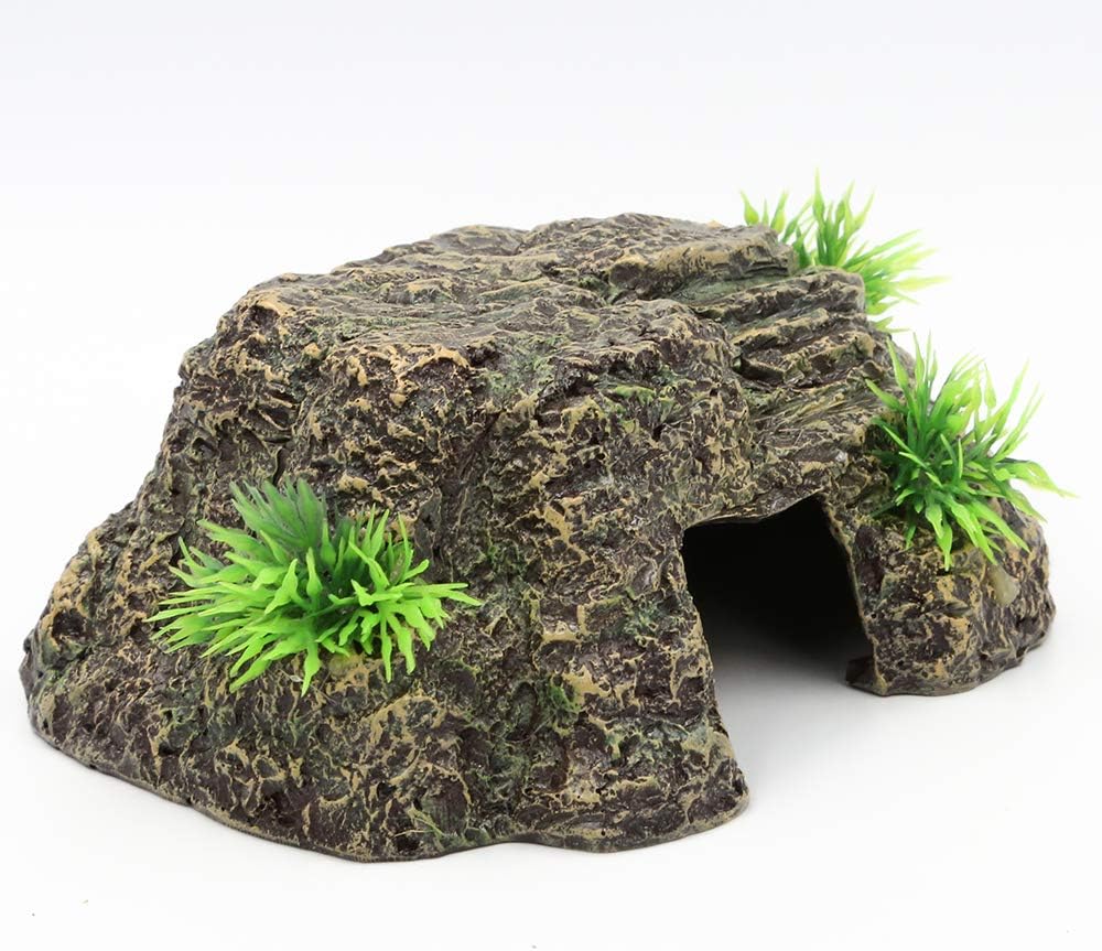 Amazon.com : AQUA KT Reptile Cave Hide Natural Hiding Place for ...