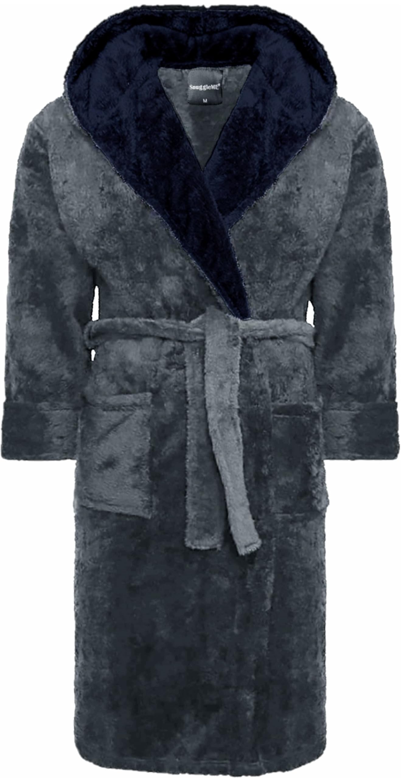 SnuggleME Dressing Gowns for Men | Super Soft Snuggle Hooded Dressing ...
