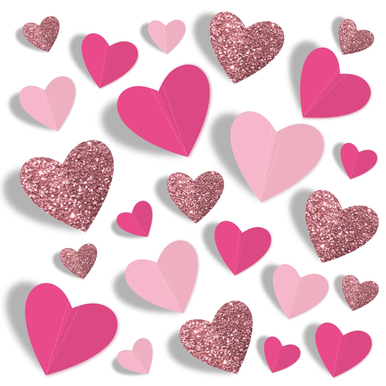 Amazon.com: JarThenaAMCS Valentine's Day Wall Decorations 3D Glitter ...