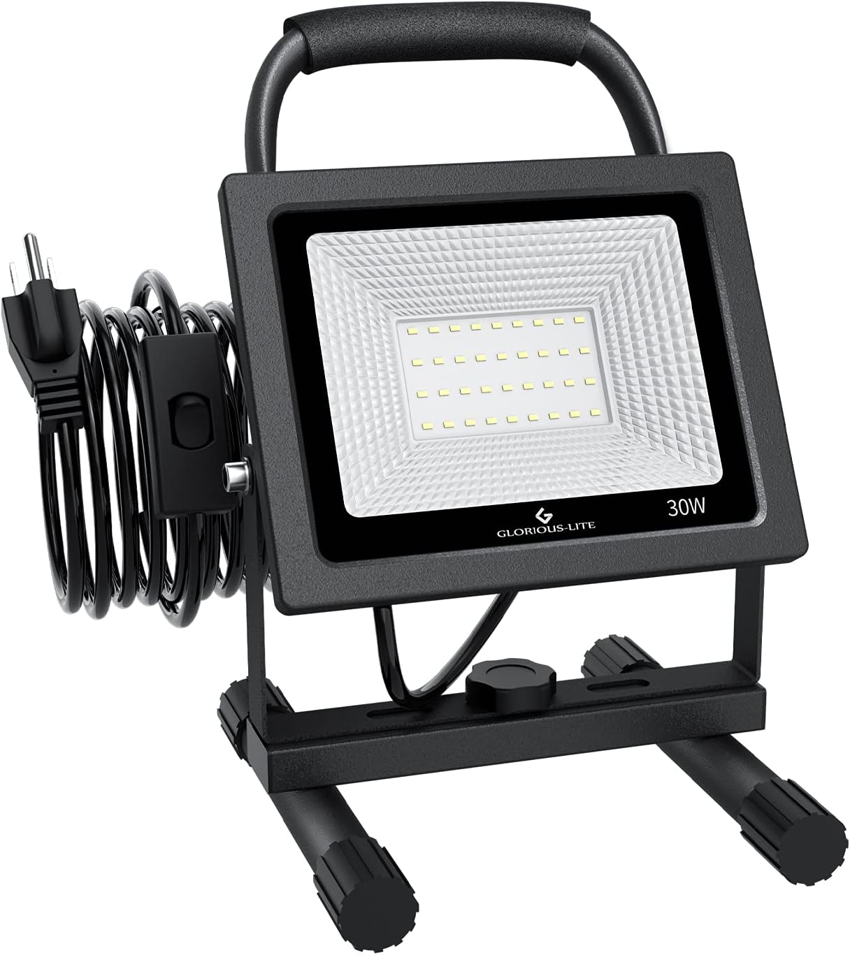 CRAFTSMAN 1100 Lumens 4000K LED Tiltable Portable Work Light in Red ...