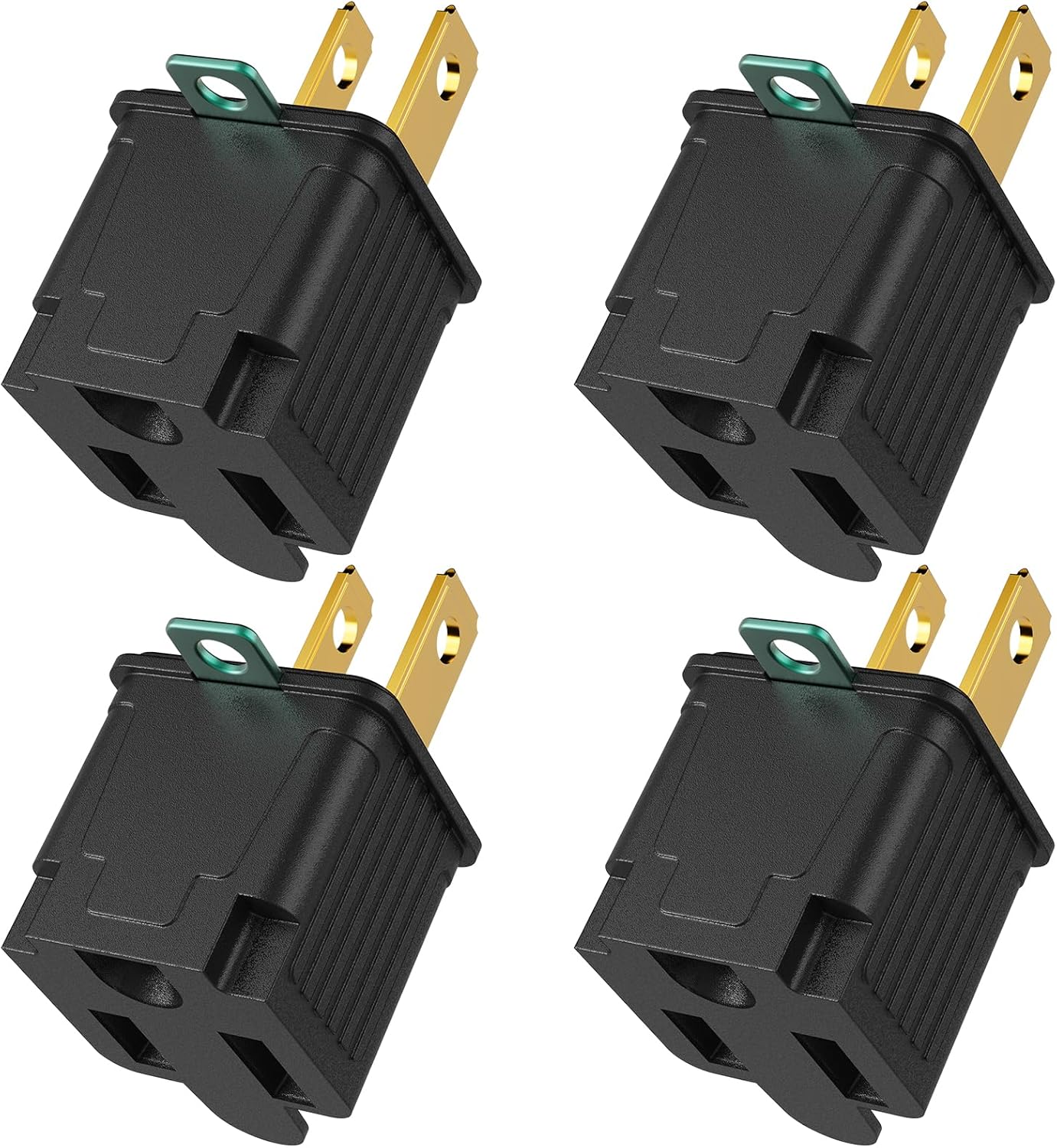 Amazon.com : PLUGTUL 2 Prong to 3 Prong Outlet Adapter, Polarized ...