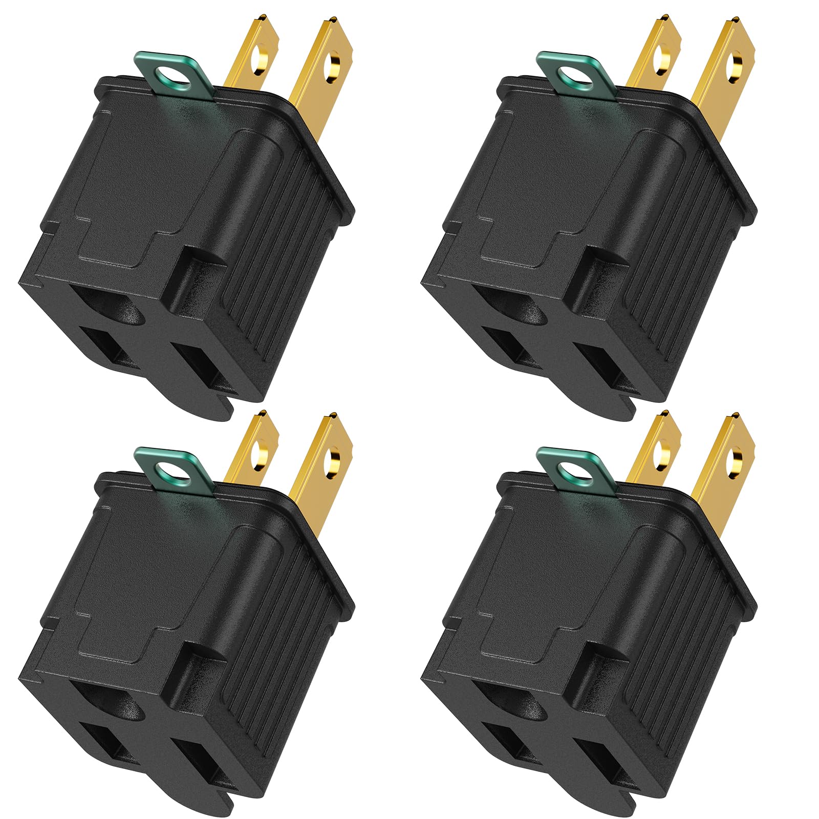 Amazon.com: PLUGTUL 2 Prong to 3 Prong Outlet Adapter, Polarized ...