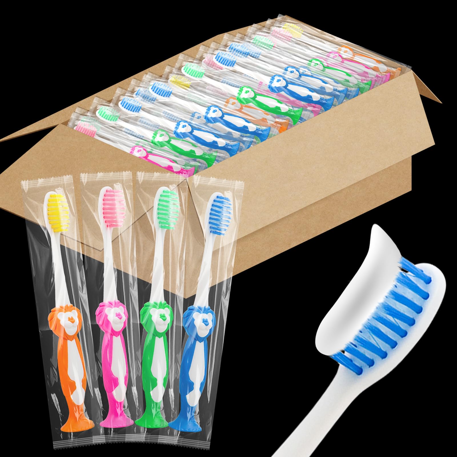Amazon.com: HAIFOTRVA Disposable Toddler Toothbrush Kids Pack of 200 ...