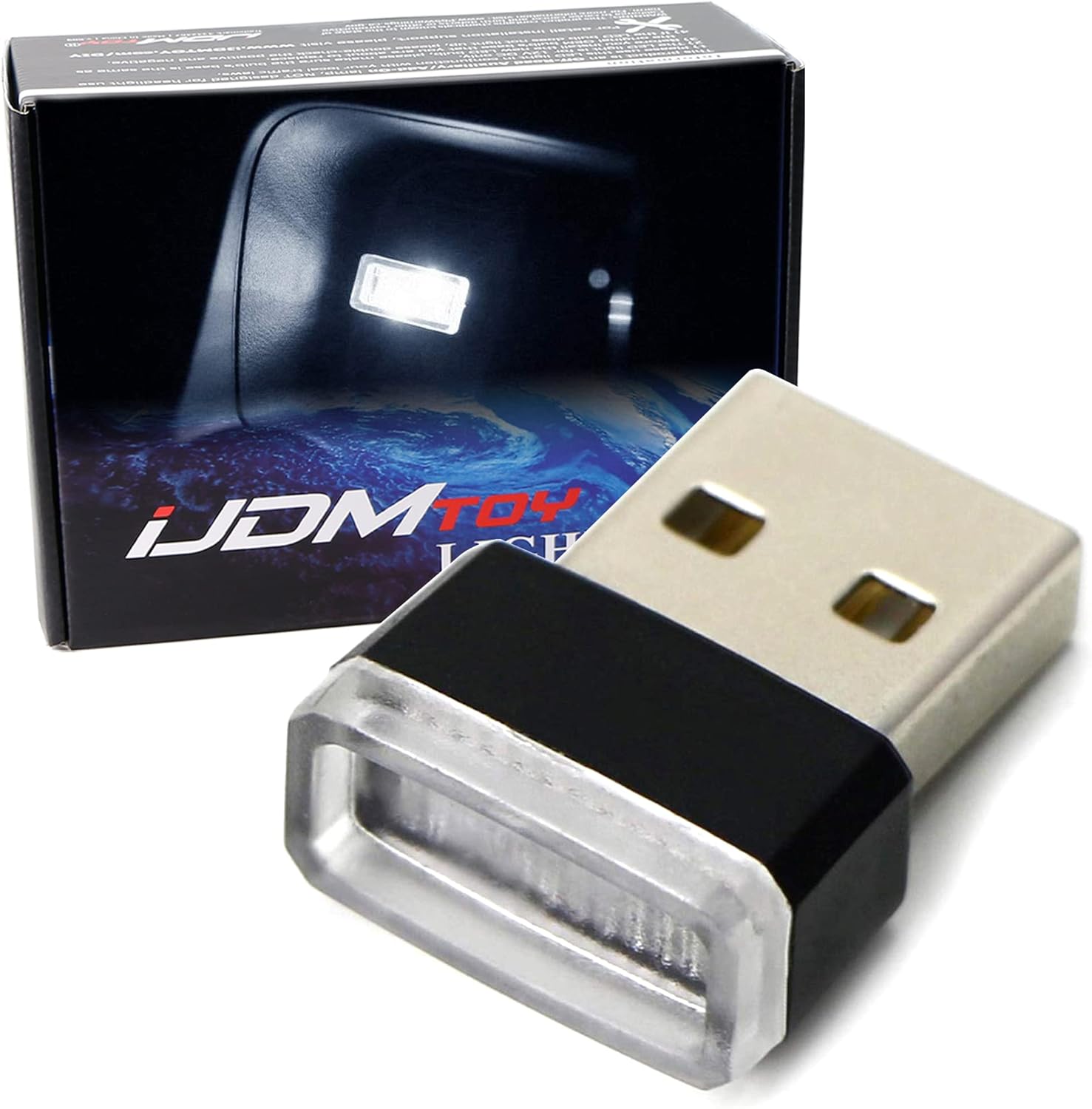iJDMTOY (1 Xenon White USB Plug-in Miniature/Nano LED Car Interior ...