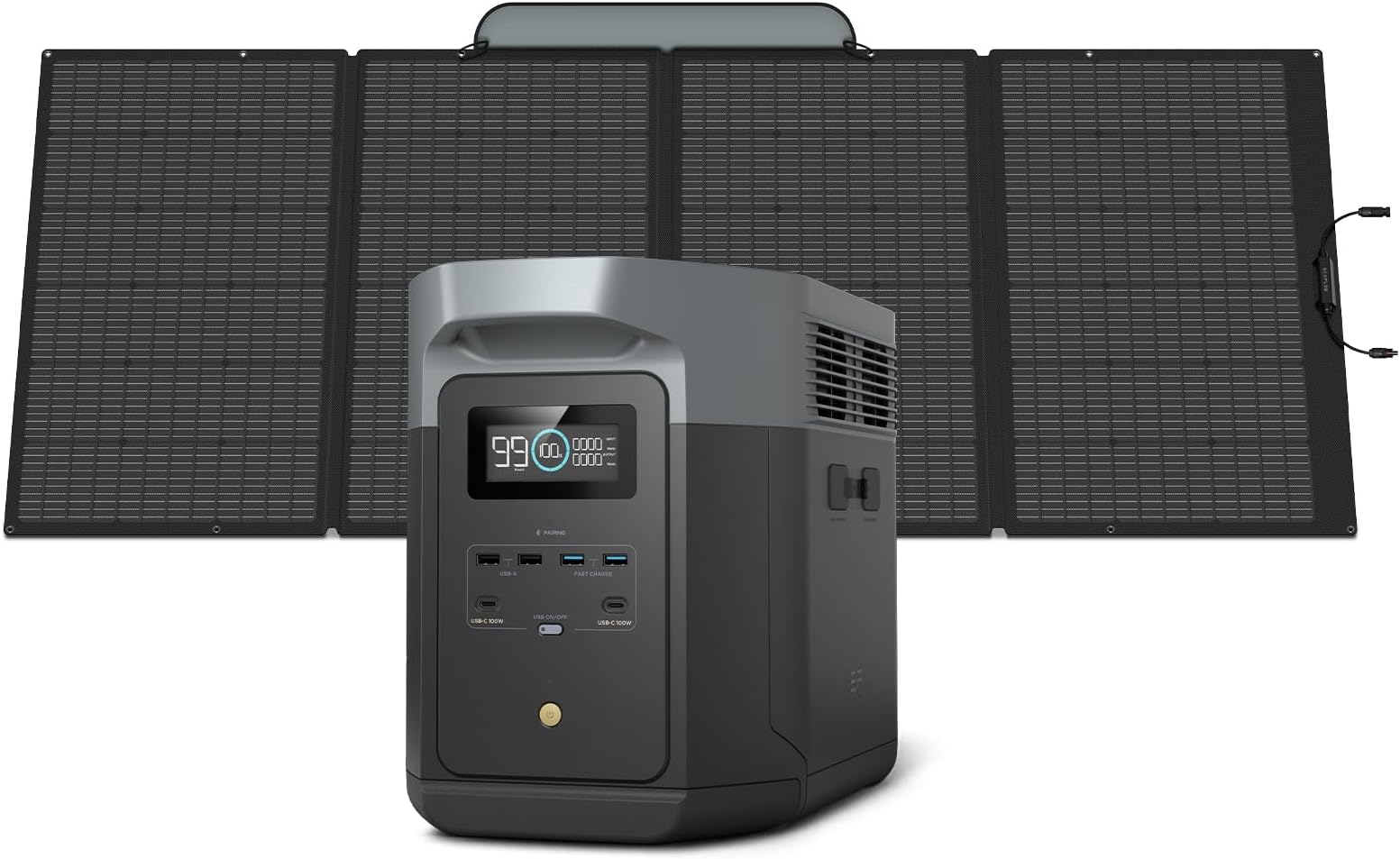 EF ECOFLOW - Generador solar DELTA 2 Max 2048Wh con panel solar de 400W ...