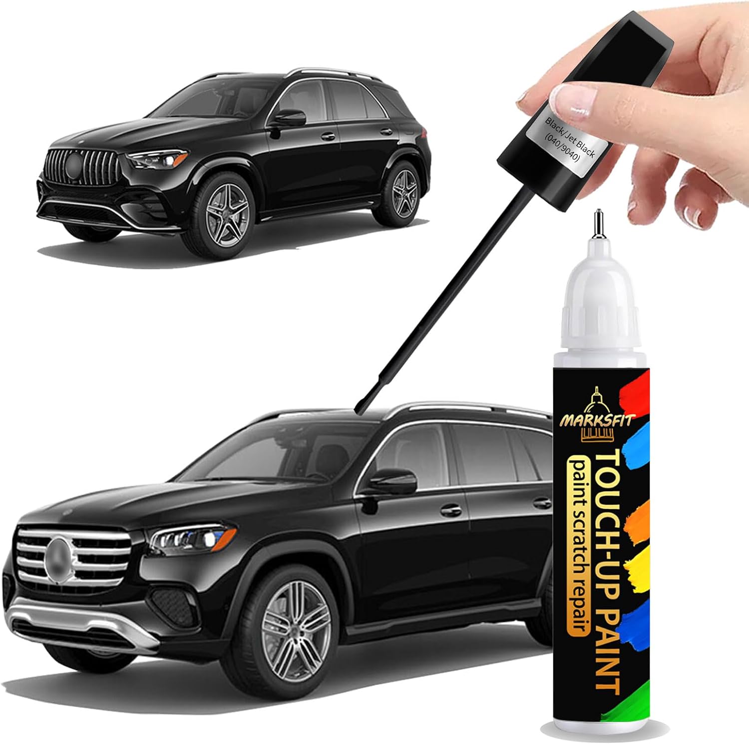Amazon.com: Black/Jet Black (040/9040) Touch Up Paint For Mercedes Benz ...