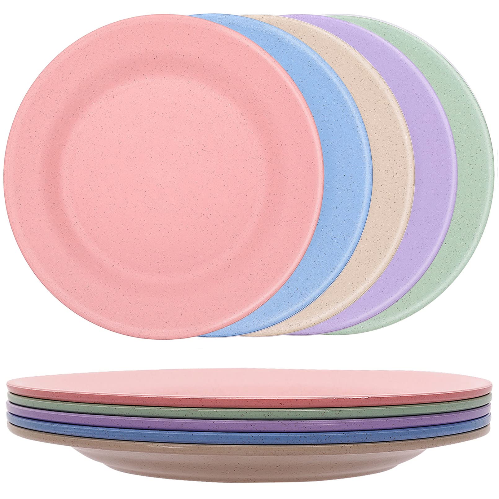 Amazon.com | Cptoion 5 Pack Wheat Straw Plates,11 Inch Unbreakable Deep ...