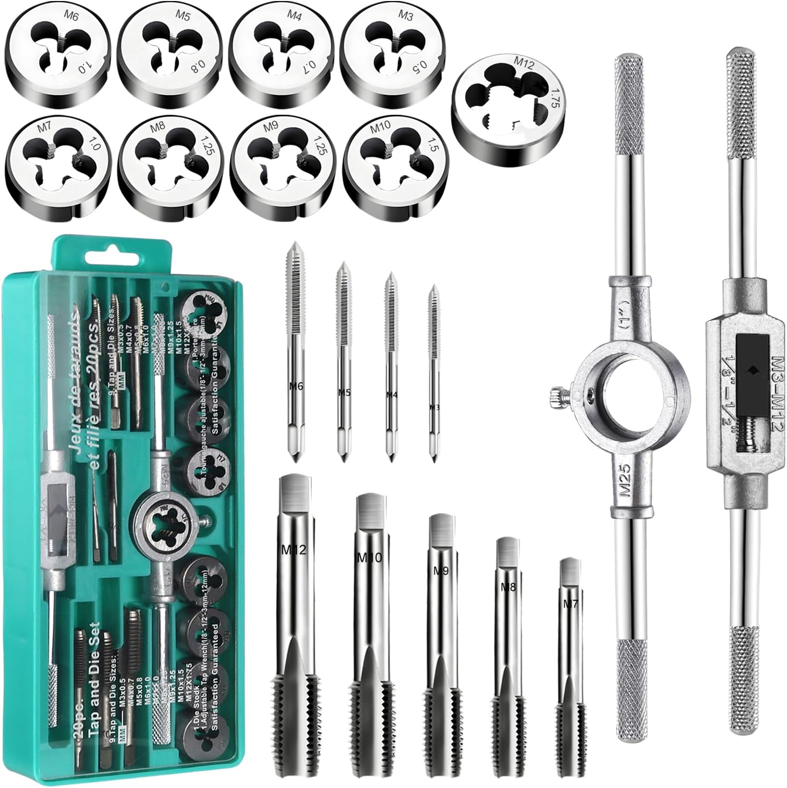 Coffret Taraud Tarauds et Filières Tourne a Gauche Filiere Plomberie 20 ...