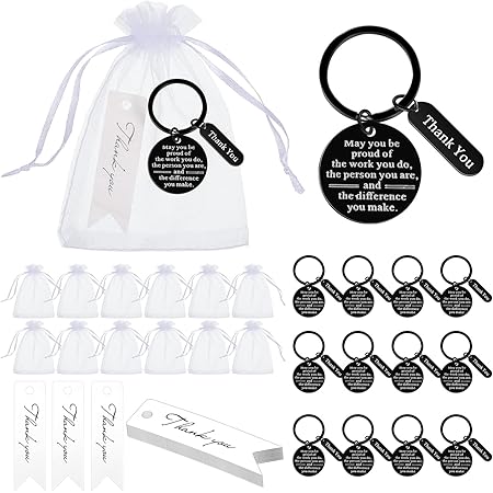 Yinkin 12 Pcs Coworker Keychain Employee Appreciation Gifts ...