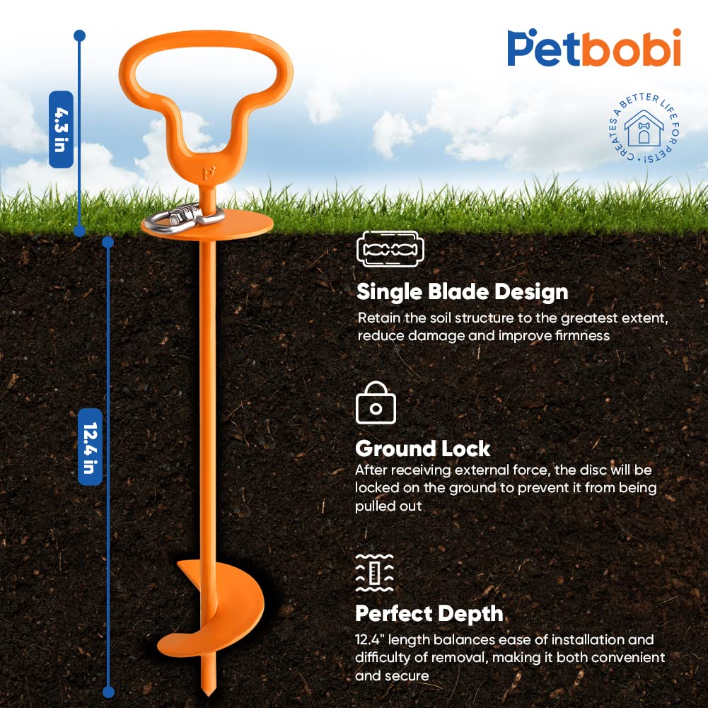 Snapklik.com : Petbobi Heavy Duty Dog Stake - Outside Tie Out Stake For ...