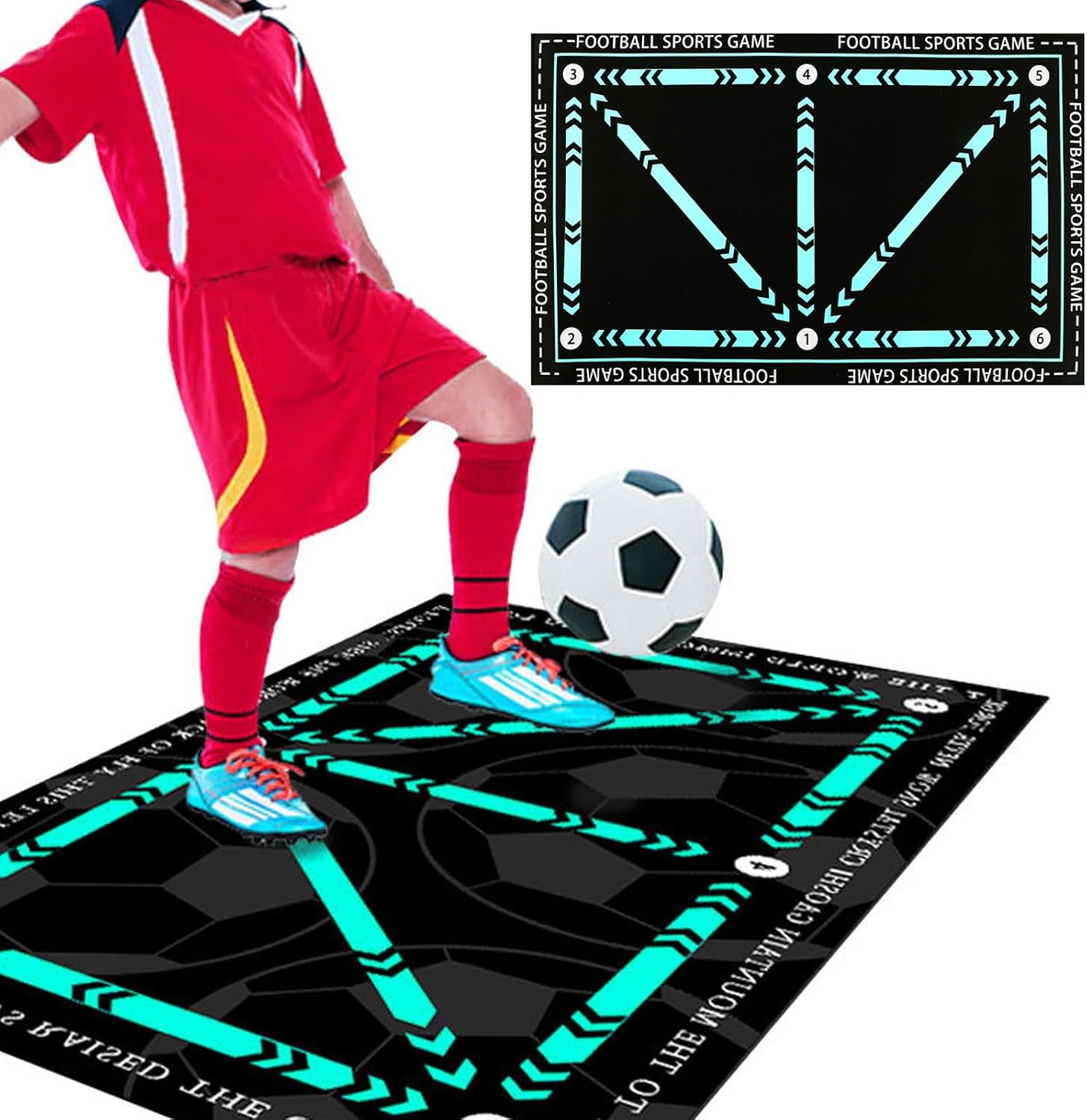 Football Training Mat Skills Mat Gym Children's Fluorescent Footballs ...