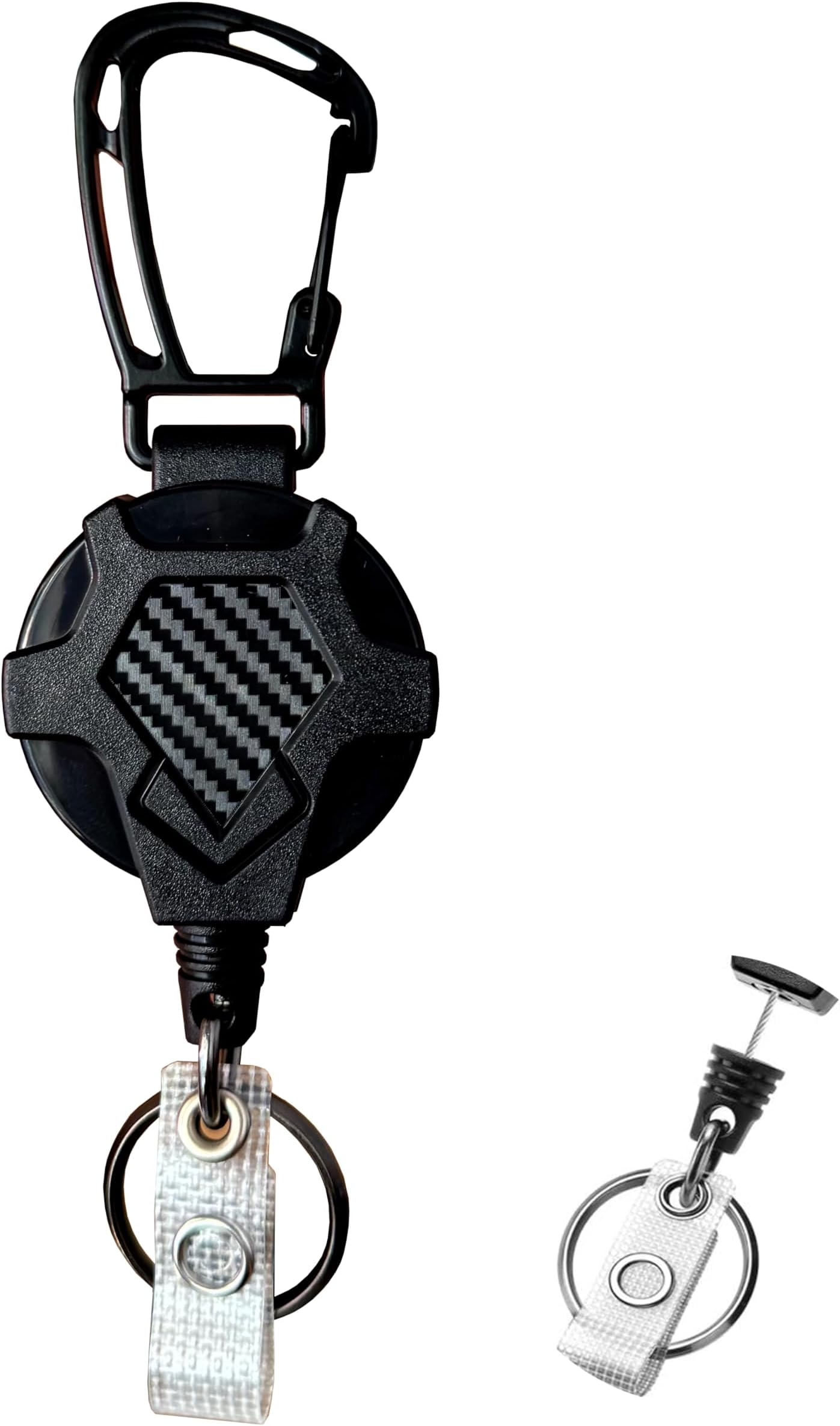 Amazon.com : 1 Pack Heavy Duty Retractable Keychain Clip Carabiner ...