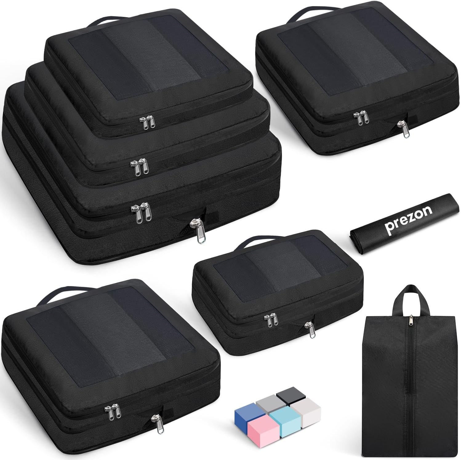 Amazon.com: Aldans 6-Pack Compression Packing Cubes - Waterproof Nylon ...