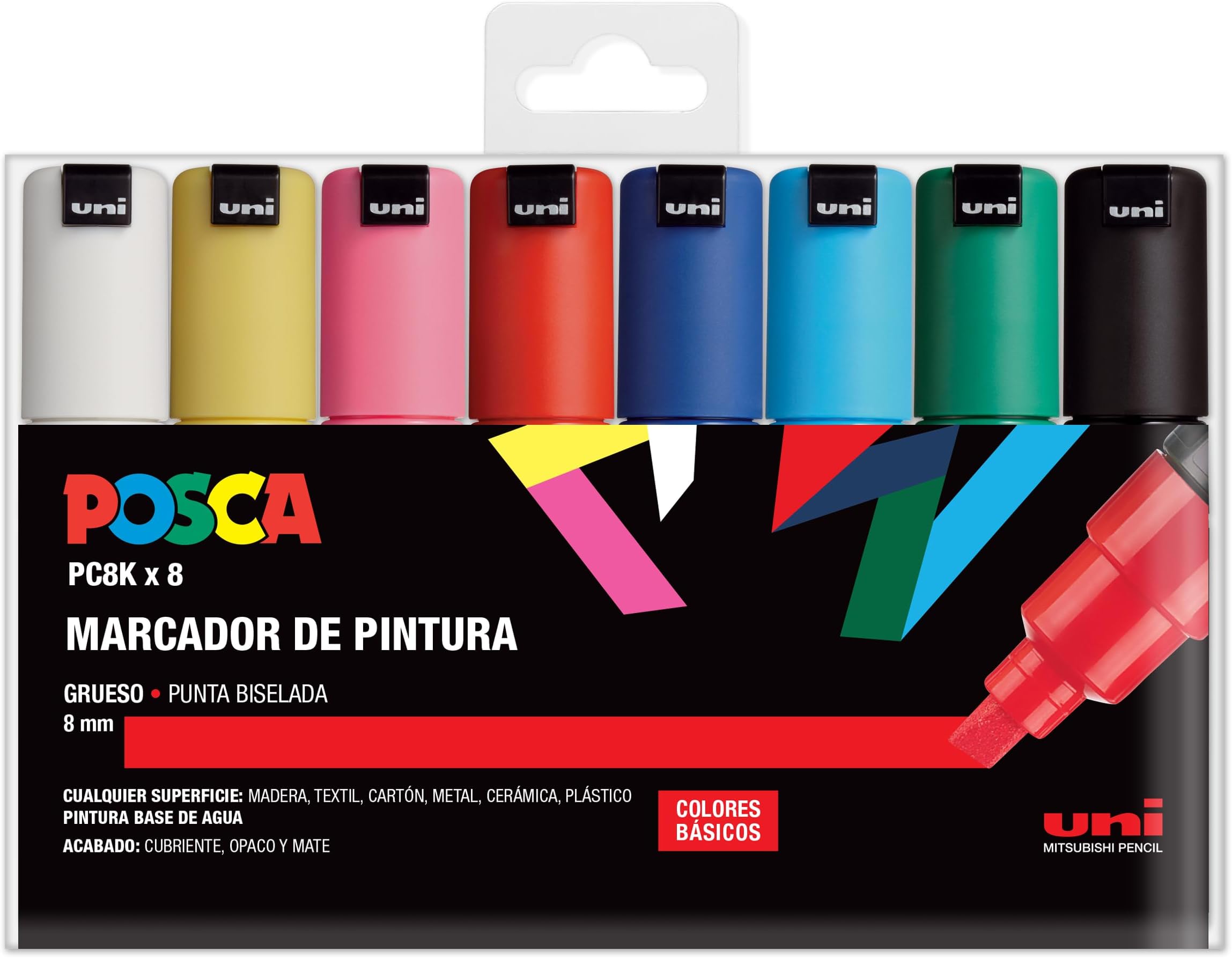 POSCA Uni PC-7M Paint Marker - Wide Tip 4.5-5.5mm - 15 Colours Light ...
