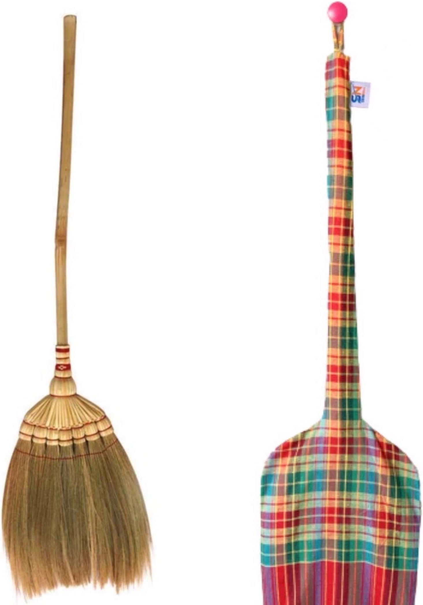 Amazon.com: Asian Natural Grass Handmade Broom 38-40 inch Vintage Retro ...