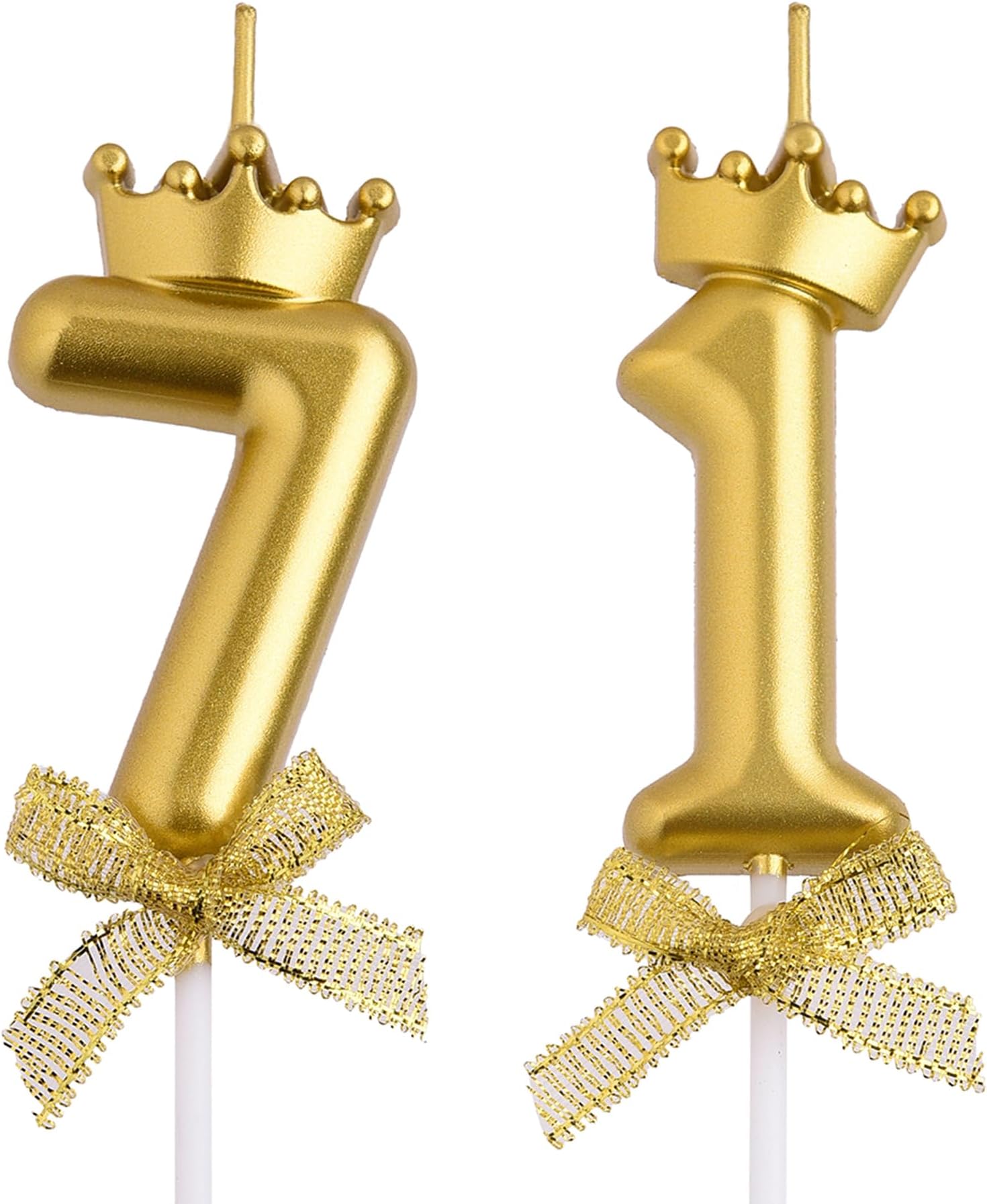 Amazon.com: VSHILI 37th 73rd Birthday Candles, Gold 73 37 Year Old ...