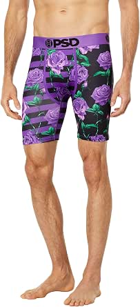 PSD Men's Spliced Purple Roses Boxer Briefs, Purple, L at Amazon Men’s ...
