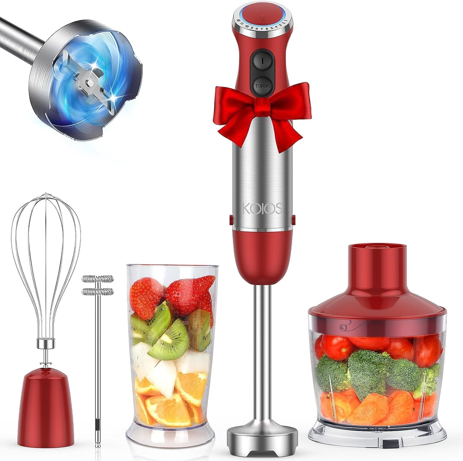 Amazon.com: Immersion Blender, Vospeed 1000 Watt 4-in-1 Hand Blender ...