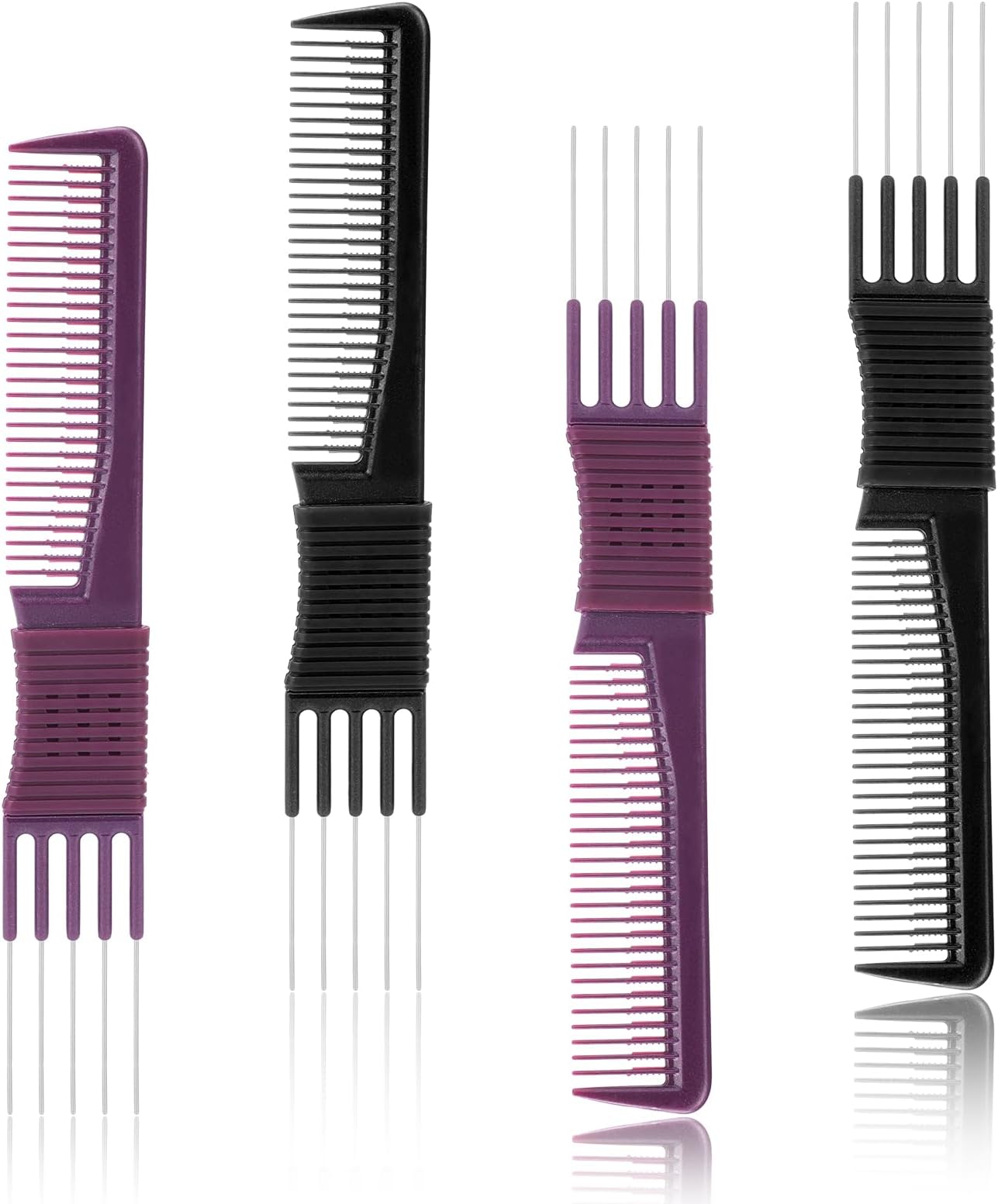 Amazon.com : 4 Pieces Carbon Lift Teasing Combs with Metal Prong Lift ...