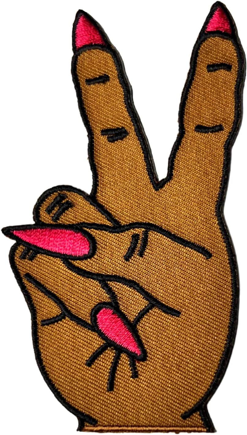 Amazon.com: Patch Party Club Hot Pink Stiletto Nail (1pc), Hand Sign ...