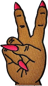 Amazon.com: Patch Party Club Hot Pink Stiletto Nail (1pc), Hand Sign ...