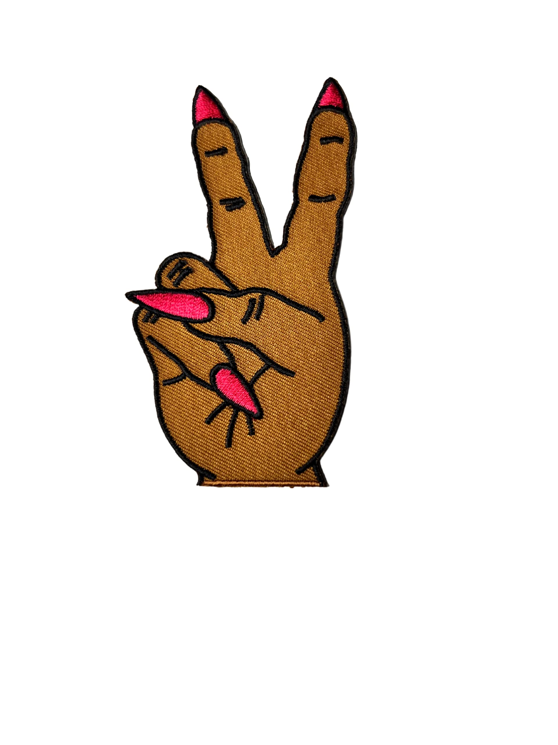 Amazon.com: Patch Party Club Hot Pink Stiletto Nail (1pc), Hand Sign ...