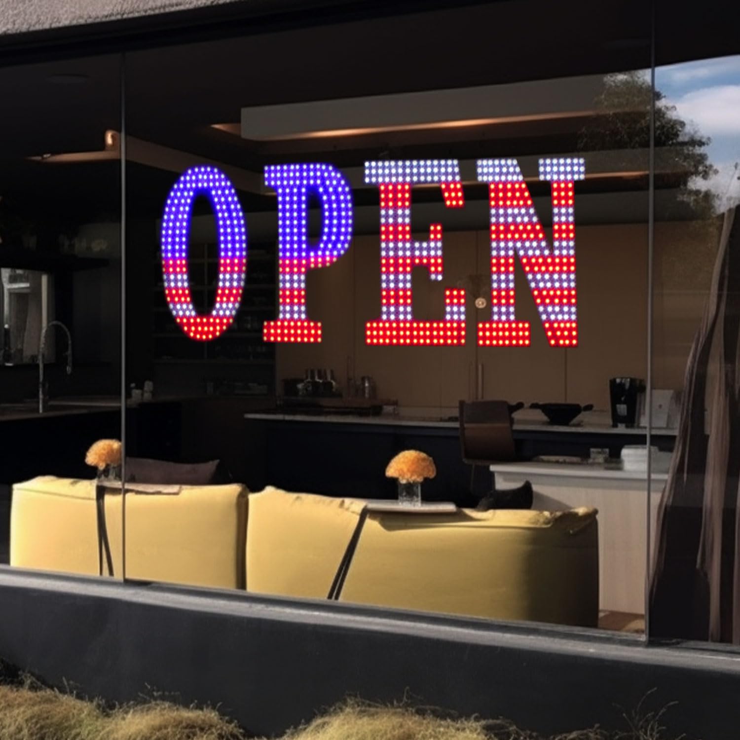 Amazon.com : LED Open Signs for Business 40x14 inch Ultra Bright US ...