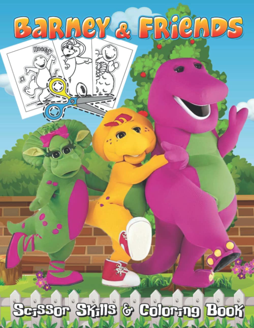 Barney And Friends Scissor Skills And Coloring Book Cutting Practice ...