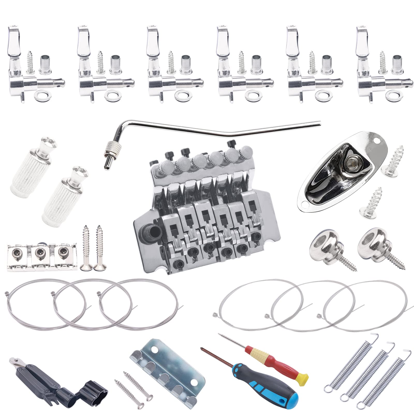 Snapklik.com : Swhmc Double Locking Tremolo Bridge Set - Floyd Rose Style