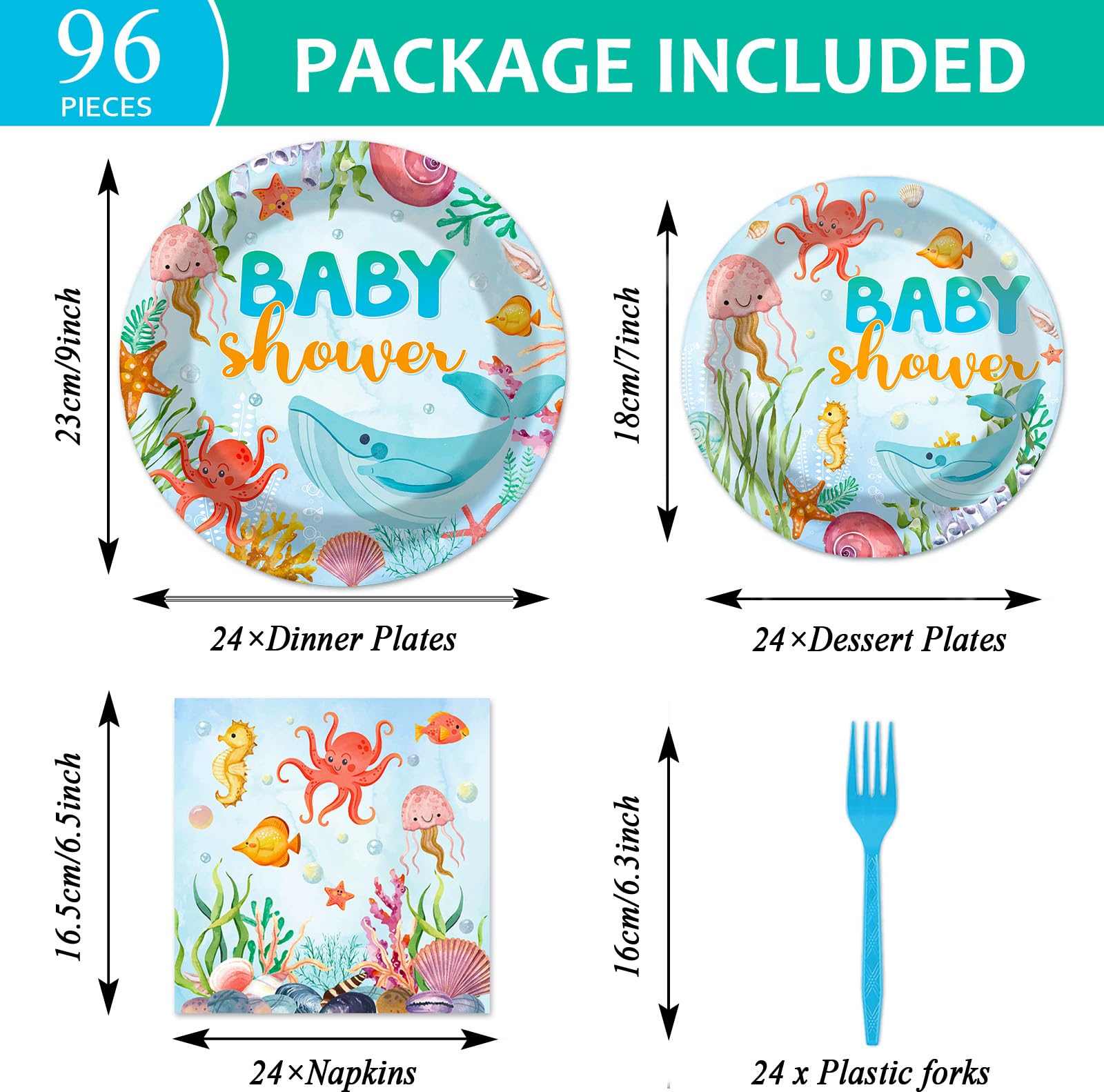 Ocean Themed Baby Shower Silverware Ocean Waves Party Supplies