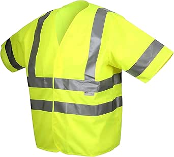 3M Reflective Short Sleeve Safety Vest Featuring Scotchlite Reflective ...