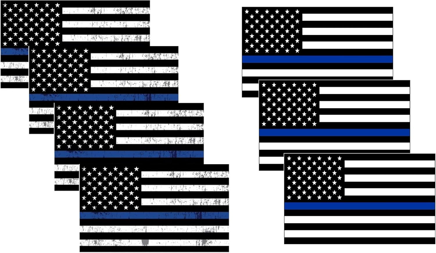 Amazon.com: Thin Blue Line Blue Lives Matter Flag Sticker Bundle Car ...