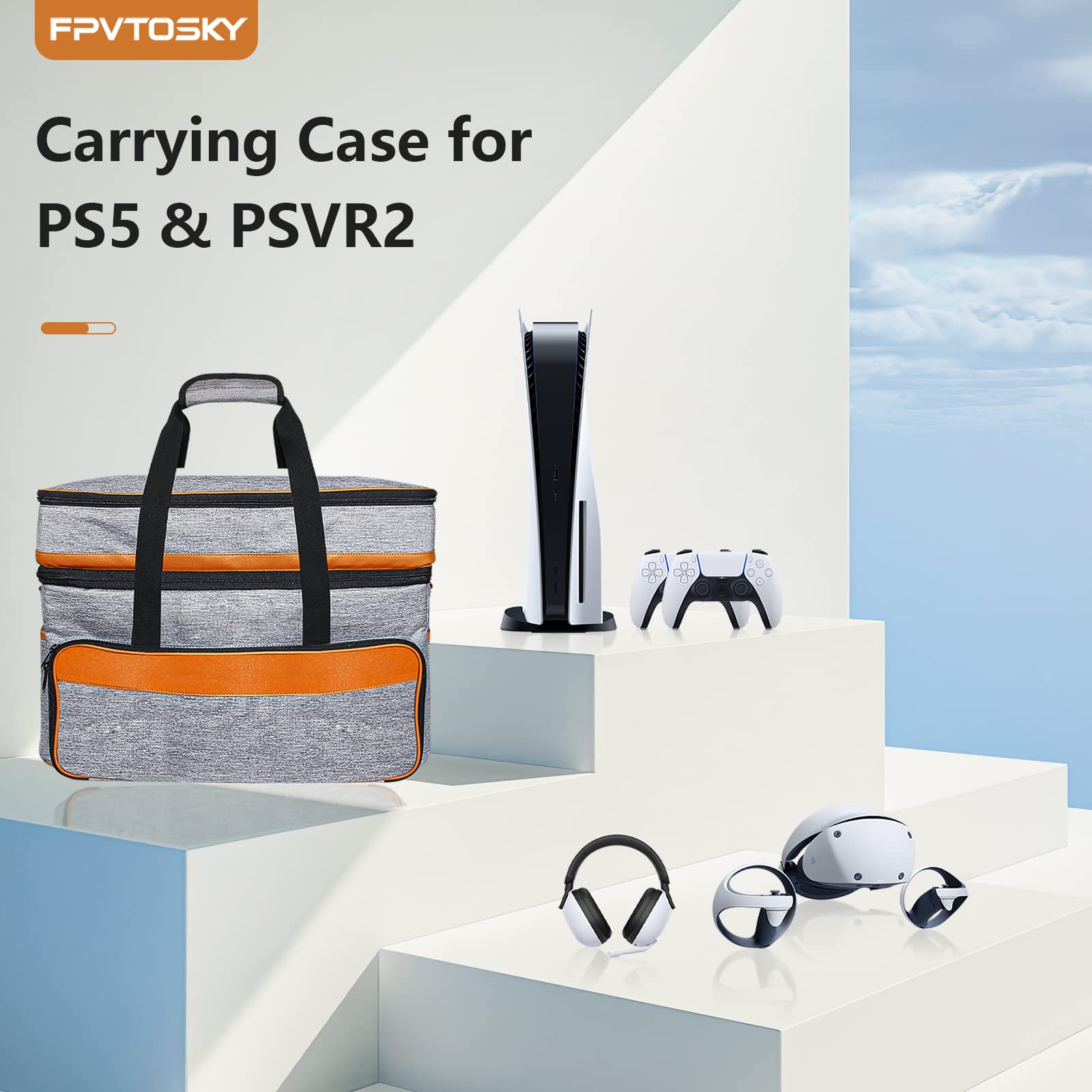 Carrying Case for PS5 & PSVR2, Large Travel Bag for Playstation VR2 ...