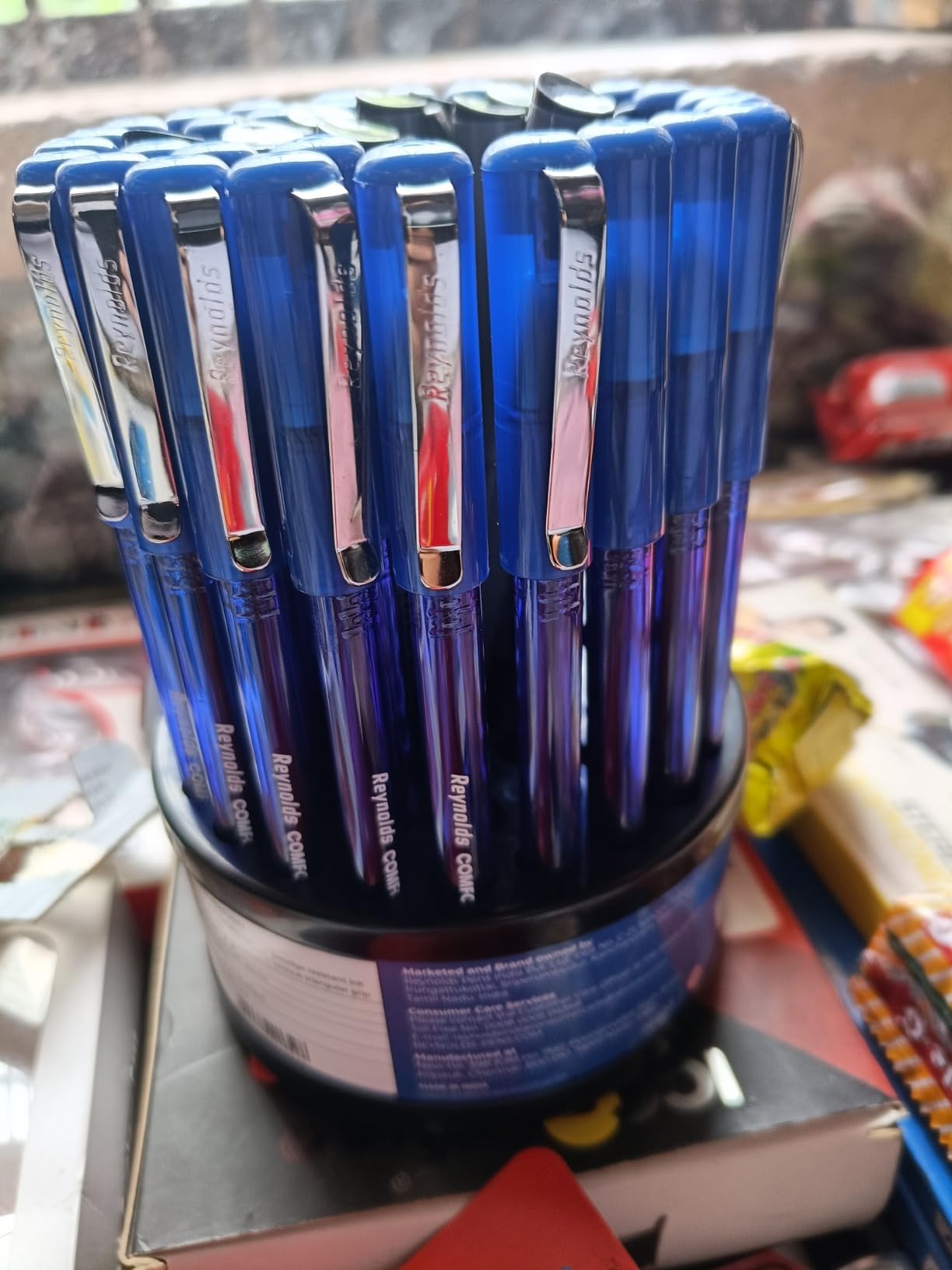 Reynolds COMFORT+ BALL 10CT HANGER BLUE | Ball Point Pen Set With ...