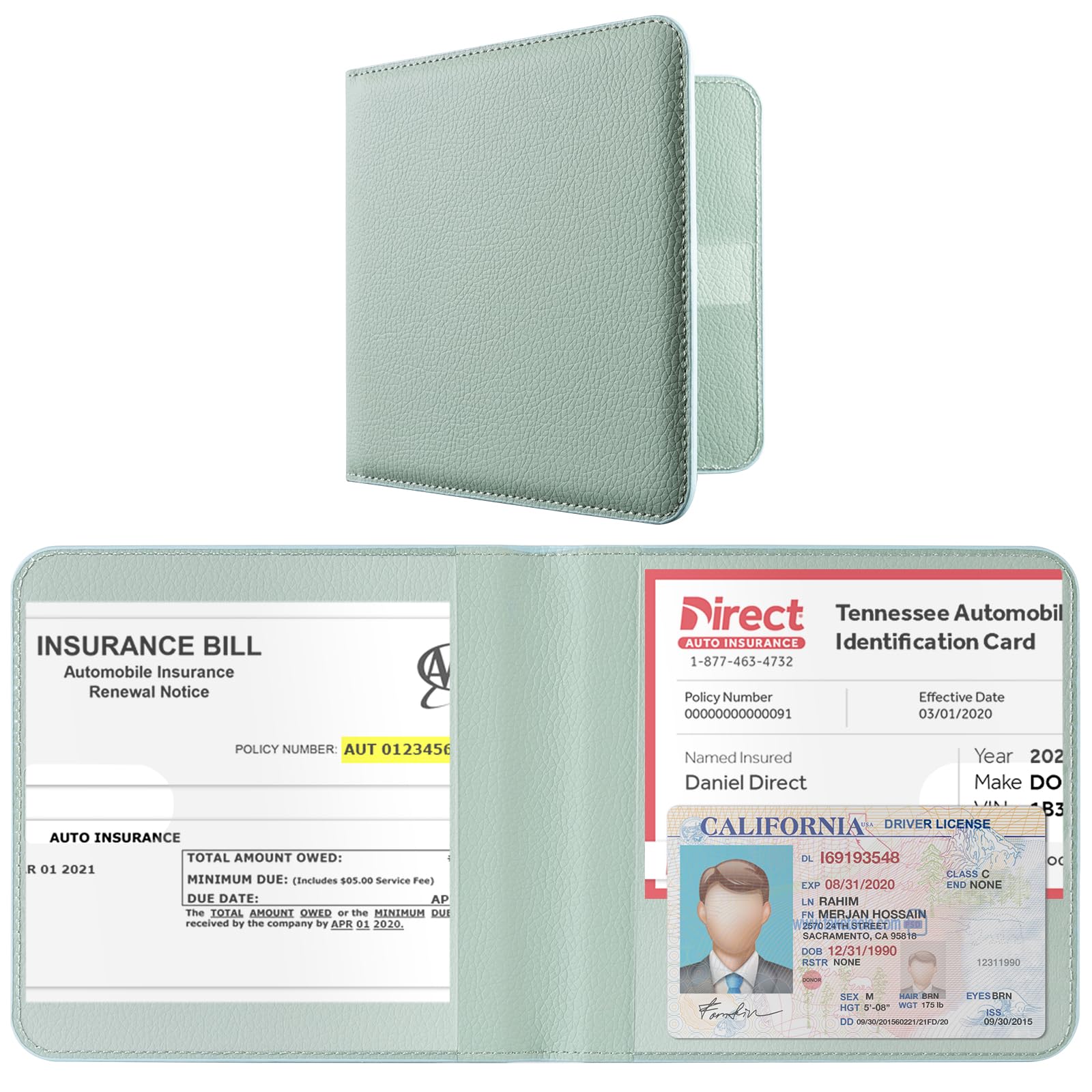 Amazon.com: CoBak Car Registration and Insurance Holder - Vehicle Glove ...