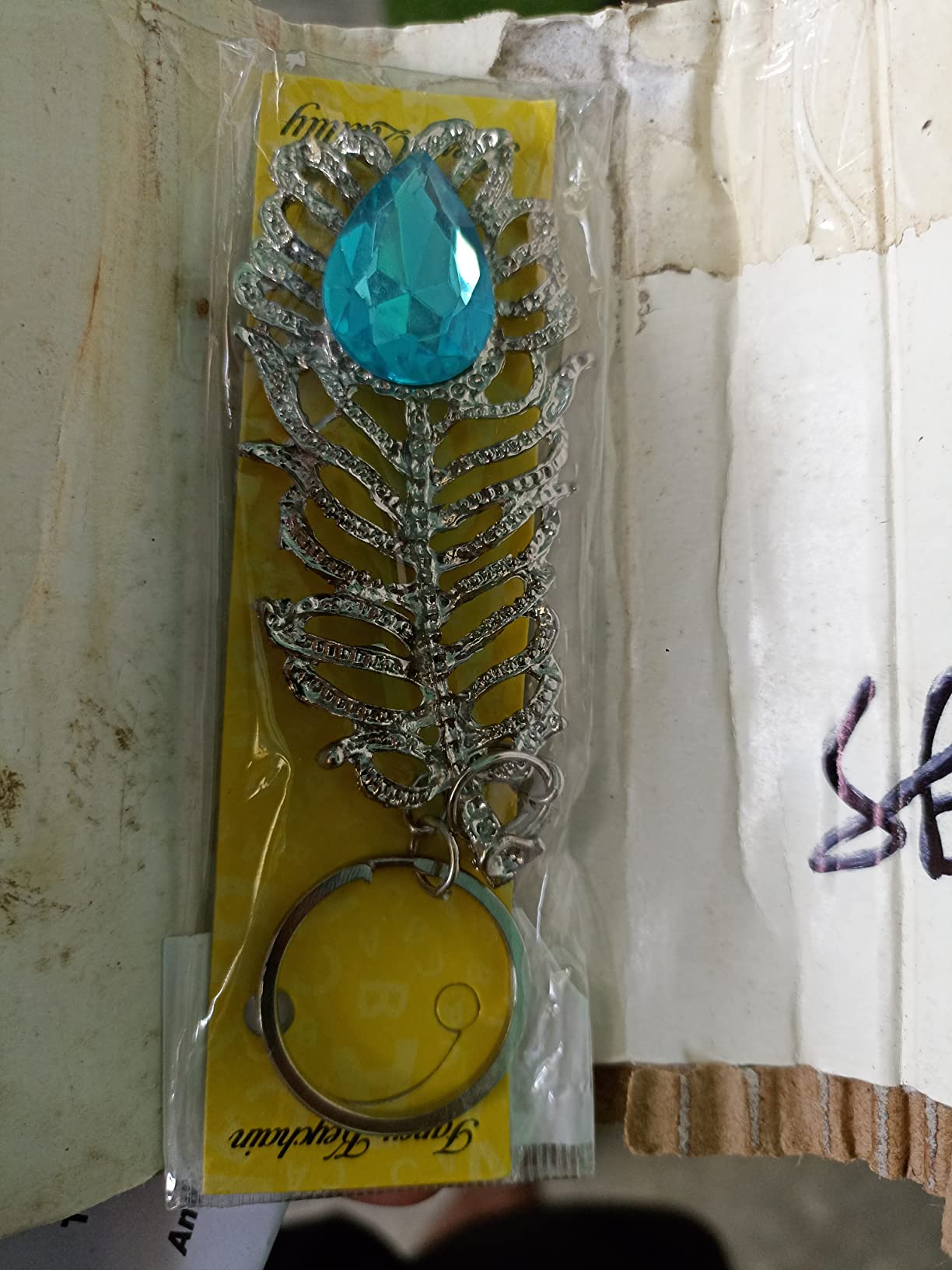 Yuvi fashion point® - OMG - Krishna Good Luck Leaf Metal Key Chain/Key ...