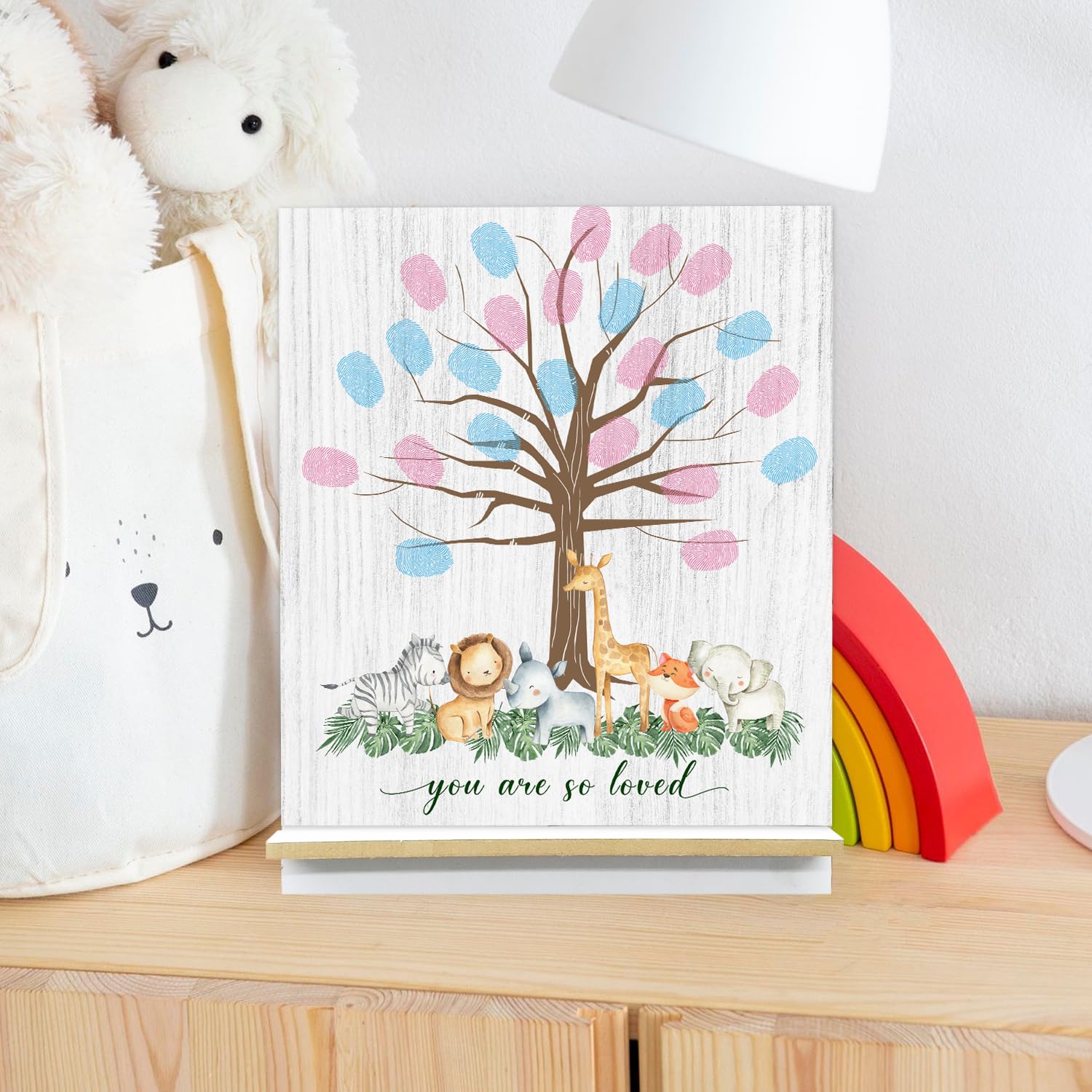 Snapklik.com : Jungle Animals Fingerprint Tree Sign You Are So Loved ...