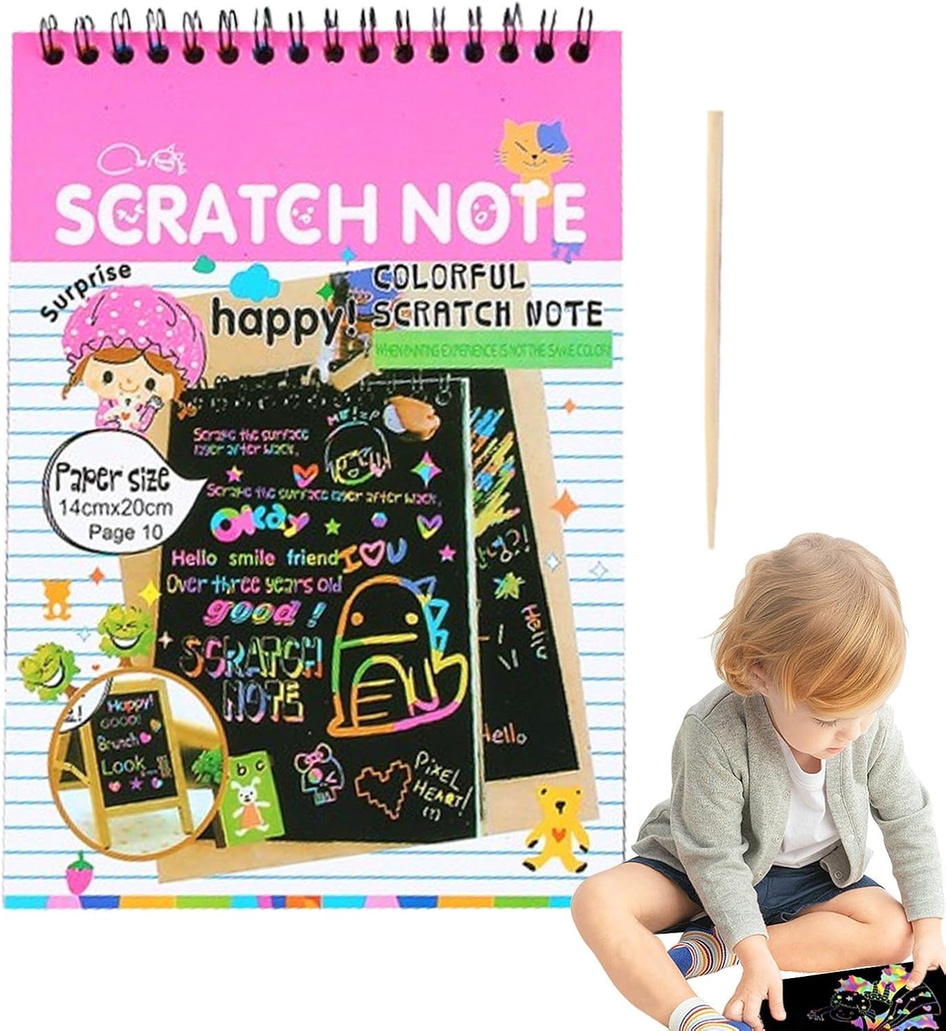 Rainbow Scratch Paper Sets,Crafty Rainbow Art Paper Set for Kids ...